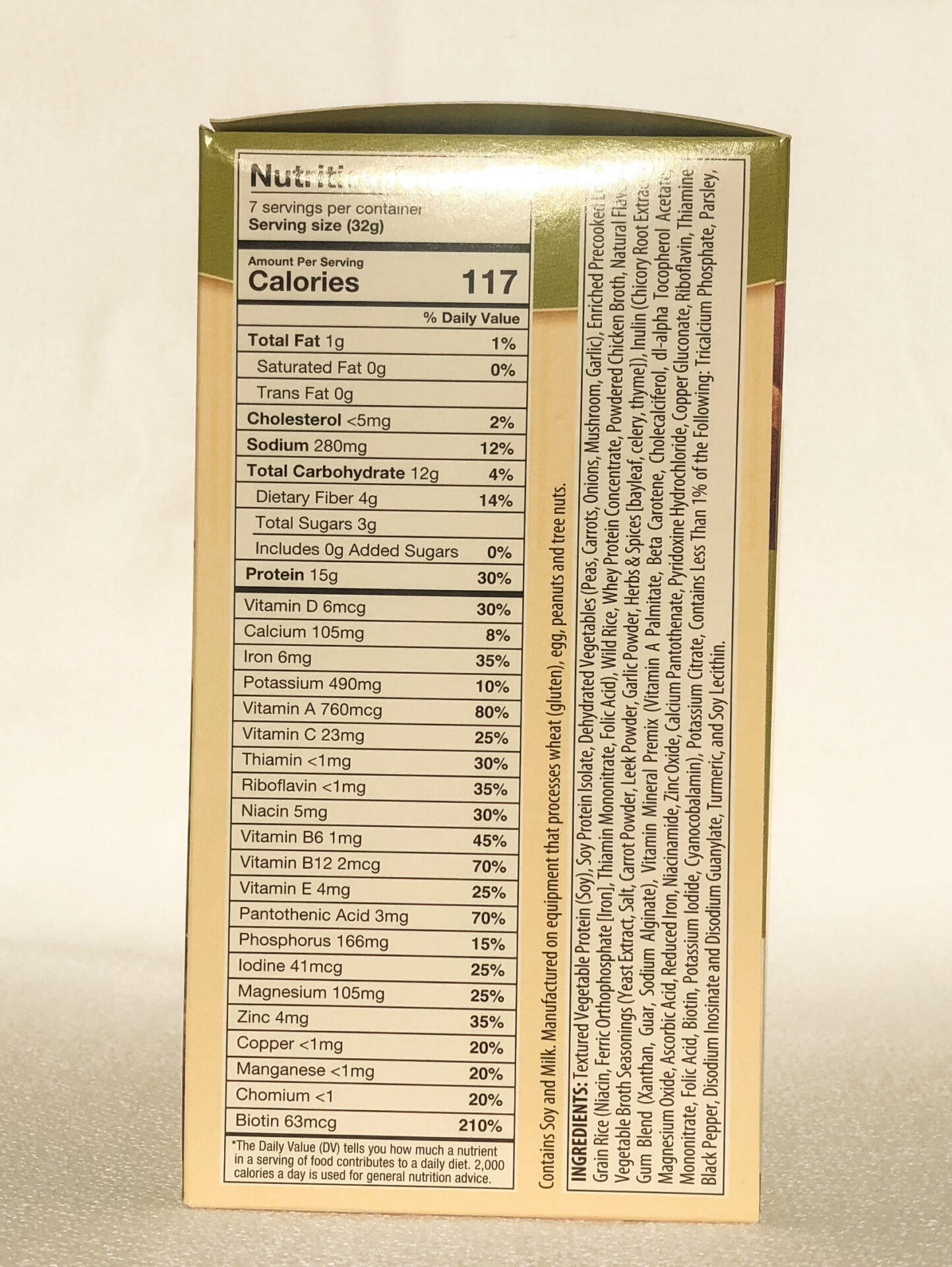 Wild Rice Nutrition Label at Mary Duckworth blog